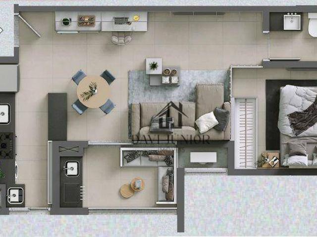 Apartamento para alugar no Alto da Boa Vista São Roque 1 Dorms