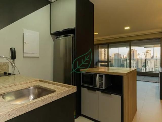 Apartamento para alugar no Brooklin de 1 quarto, suíte, com 1 vaga de garagem