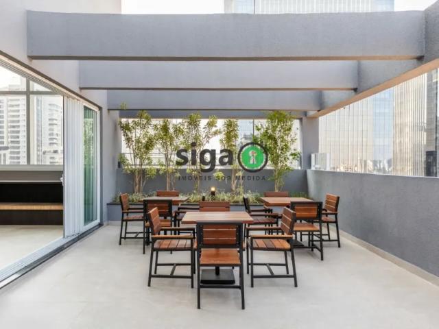 Apartamento para locação 38m² com vaga todo mobiliado localizado na Chácara Santo Antônio, São Paulo