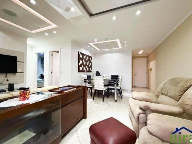 Apartamento para locação de 75 mts semi mobiliado, 2 dormitórios, sala ampliada, sacada gourmet, 2
