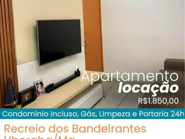 Apartamento para Locação em Uberaba/MG Recreio dos Bandeirantes 2 Quartos