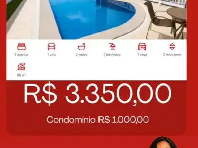 Apartamento para Locação em Aracaju/SE Atalaia 3 Quartos