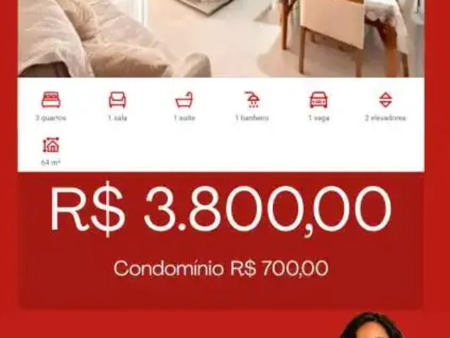 Apartamento para Locação em Aracaju/SE Luzia 3 Quartos
