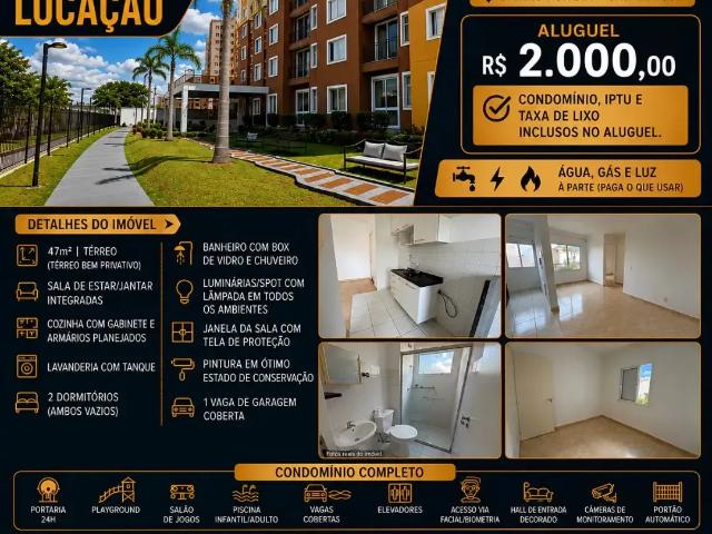 Apartamento para Locação em Cajamar/SP Portais Polvilho 2 Quartos