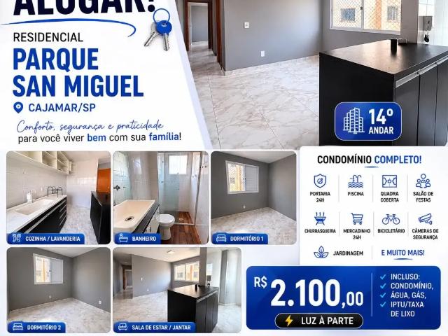 Apartamento para Locação em Cajamar/SP Portais Polvilho 2 Quartos