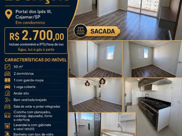 Apartamento para Locação em Cajamar/SP Portais Polvilho 2 Quartos