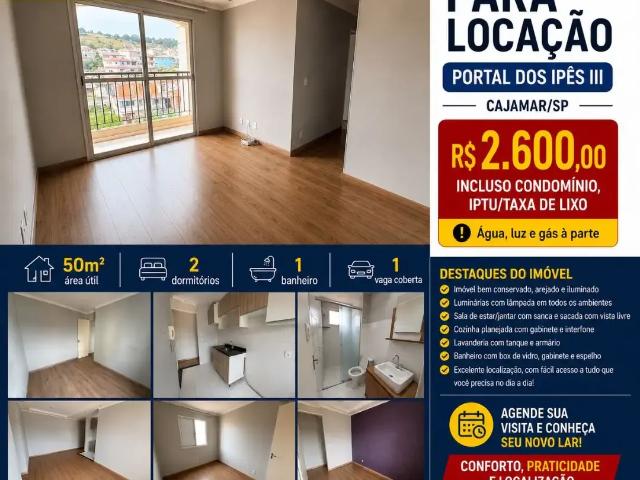 Apartamento para Locação em Cajamar/SP Portais Polvilho 2 Quartos