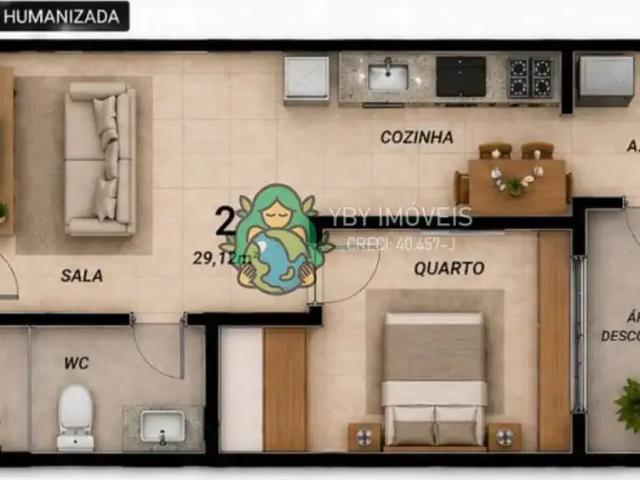 Apartamento para Locação em Caraguatatuba/SP Jardim Britânia 1 Quartos