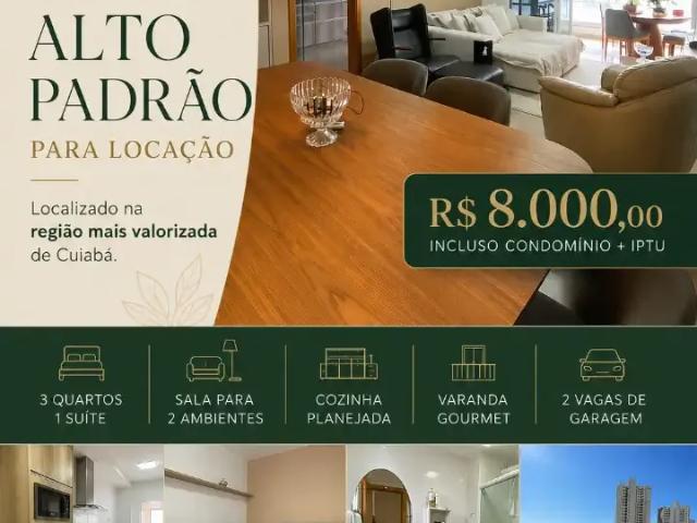 Apartamento para Locação em Cuiabá/MT Duque de Caxias I 3 Quartos