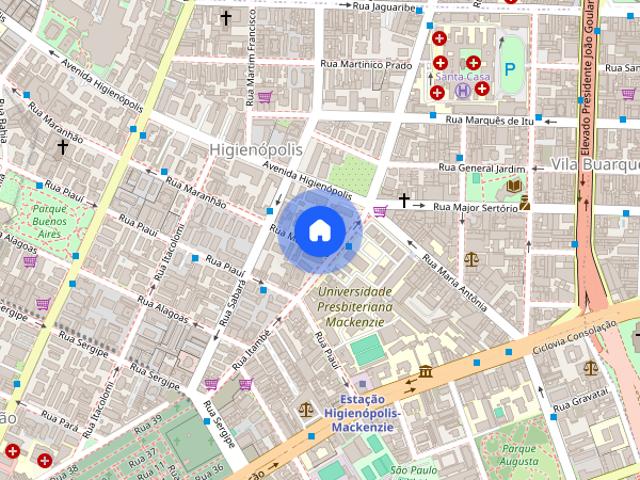 Apartamento para locação em Higienópolis com 1 quarto, 142m²