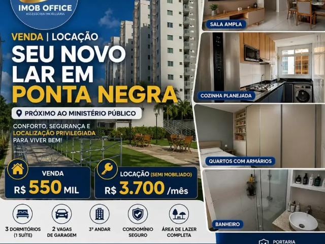 Apartamento para Locação em Manaus/AM Nova Esperança 3 Quartos