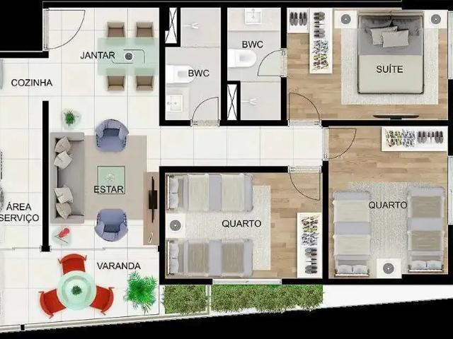 Apartamento para Locação em Recife/PE Monteiro 3 Quartos