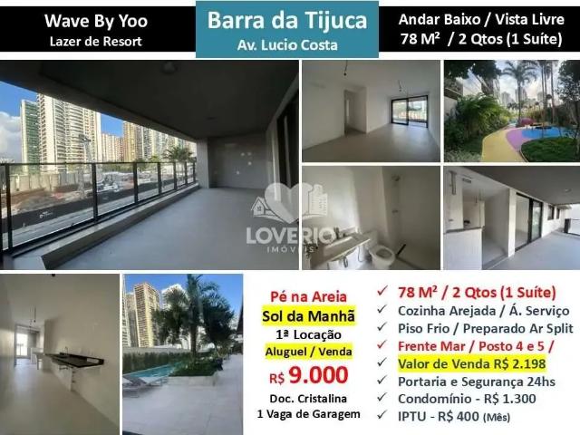 Apartamento para Locação em Rio de Janeiro/RJ Barra da Tijuca 2 Quartos