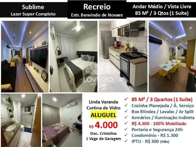 Apartamento para Locação em Rio de Janeiro/RJ Recreio dos Bandeirantes 3 Quartos