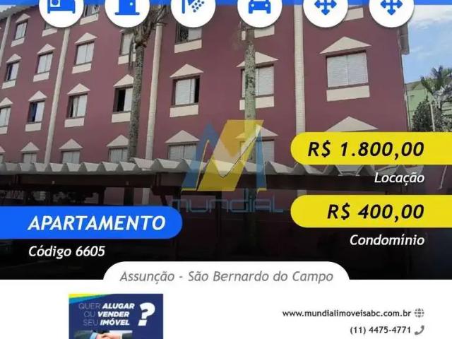 Apartamento para Locação em São Bernardo do Campo/SP Assunção 2 Quartos