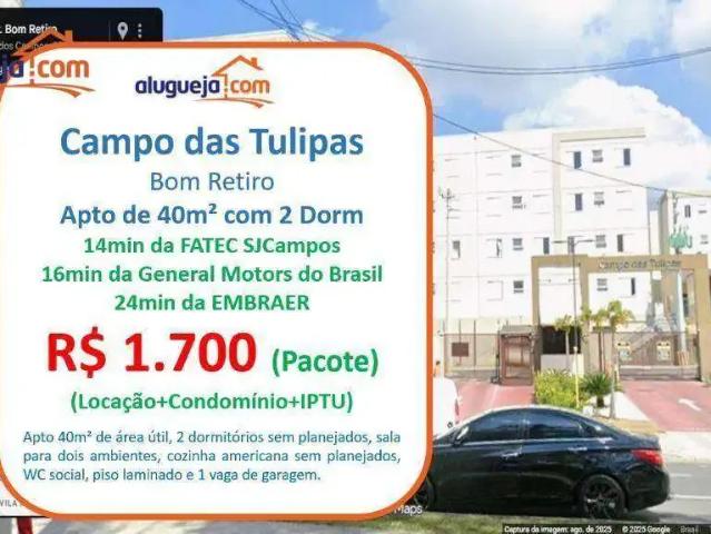 Apartamento para Locação em São José dos Campos/SP Bom Retiro 2 Quartos