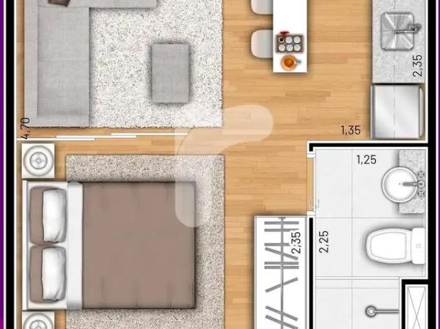 Apartamento para Locação em São Paulo/SP Vila Ré 1 Quartos
