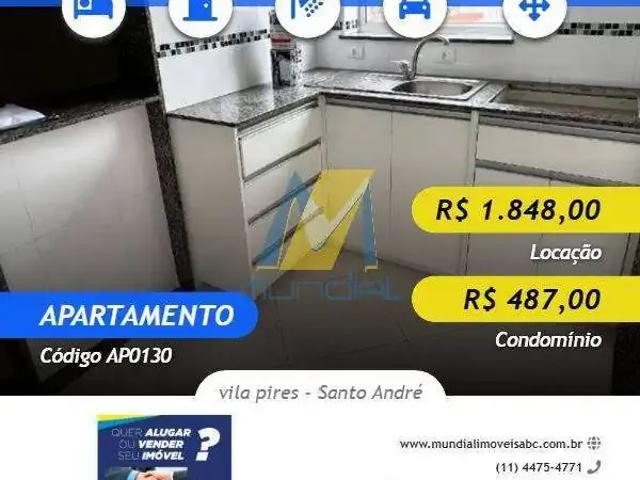 Apartamento para Locação em Santo André/SP Vila Pires 2 Quartos