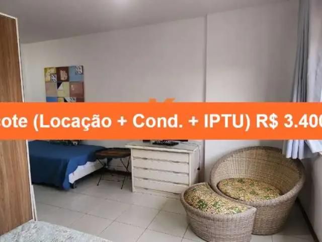 Apartamento para locação na Barra, Salvador BA: 1 quarto, 1 sala, 1 banheiro, 1 vaga de garagem, 27m² de área!