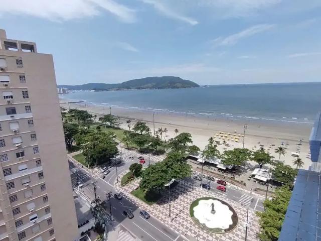 Apartamento para locação no Embaré, Santos SP: 1 quarto, 1 banheiro, 1 vaga de garagem, 32m² de área. Venha conferir!