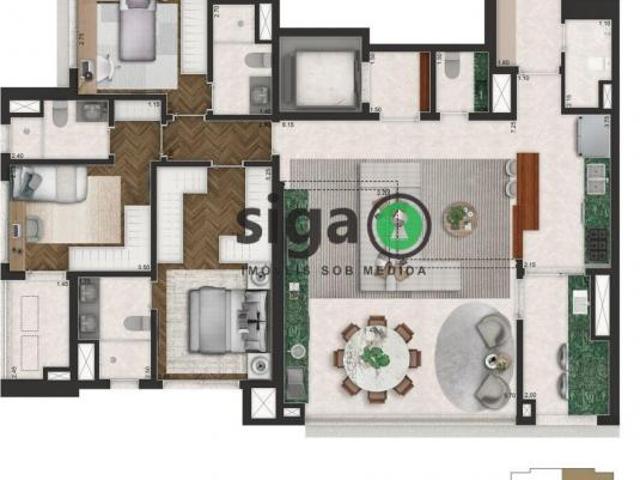 Apartamento para venda no Brooklin 03 suítes, São Paulo SP