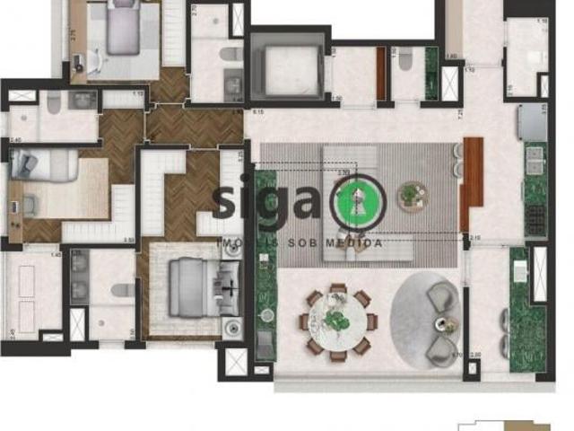 Apartamento para venda no Brooklin 03 suítes, São Paulo SP