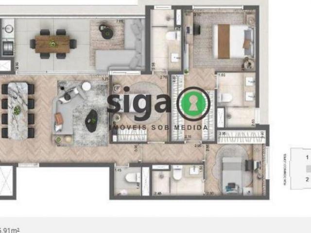 Apartamento para venda no Campo Belo 03 suítes, São Paulo SP