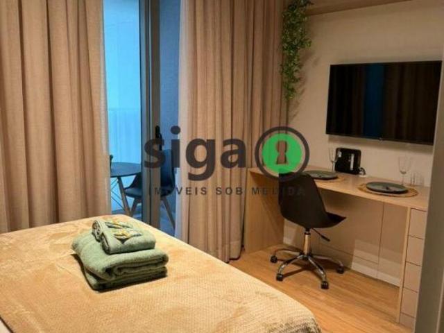 Apartamento para venda ou locação de 30m² mobiliado, localizado no Brooklin