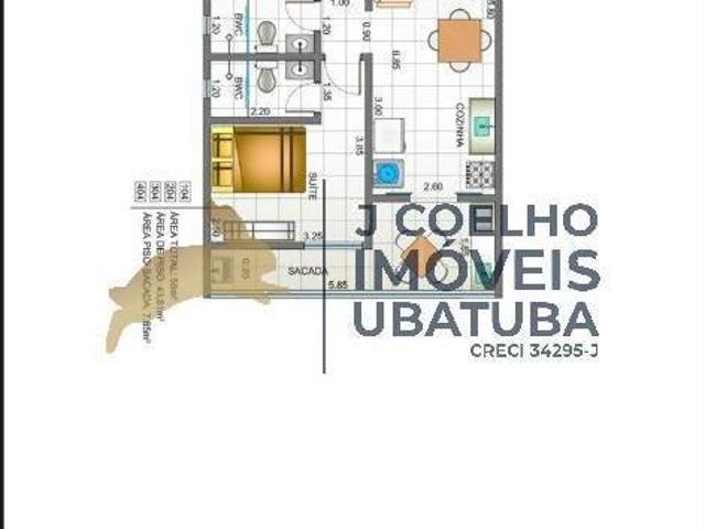 Apartamento para venda com 2 dormitorios na praia o Pereque Açu
