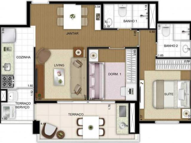 Apartamento para venda com 2 quartos em Jardim Monte Kemel São Paulo SP
