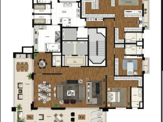 Apartamento para venda com 357 metros quadrados com 4 quartos 4 suítes 5 vagas em Vila Nova Conceic