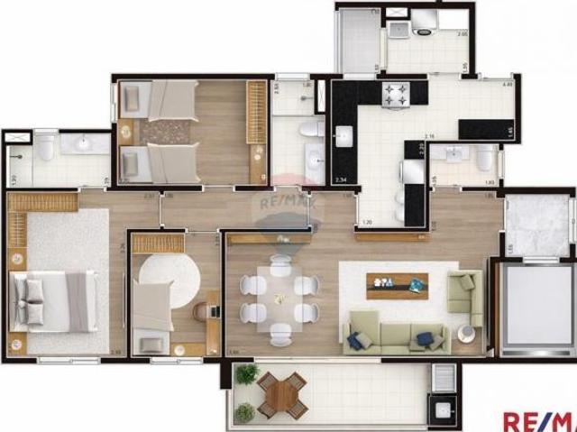 Apartamento para venda com 3 quartos, sendo 1 suíte, no Jardim Brasil, Campinas/SP