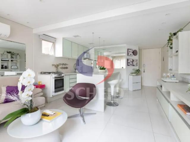 Apartamento para venda e locação em Vila Nova Conceição com 1 quarto, sendo 1 suíte, 69m²1 vaga