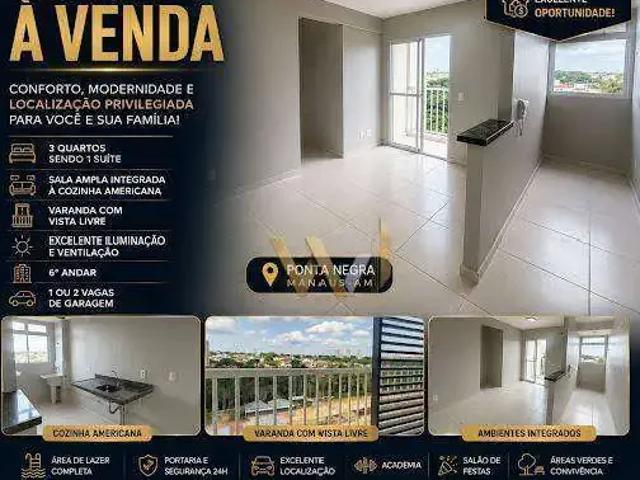 Apartamento para Venda em Manaus/AM Ponta Negra 3 Quartos