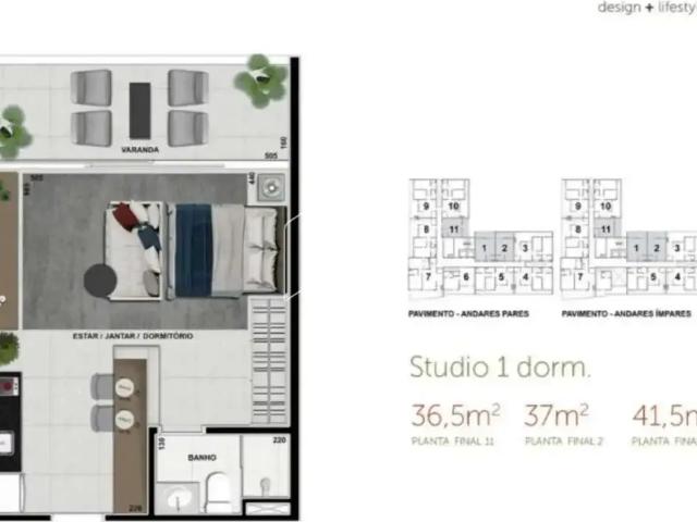 Apartamento para Venda em Marília/SP Jardim Maria Izabel 1 Quartos