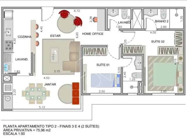 Apartamento para Venda em Marília/SP Jardim São Geraldo 2 Quartos