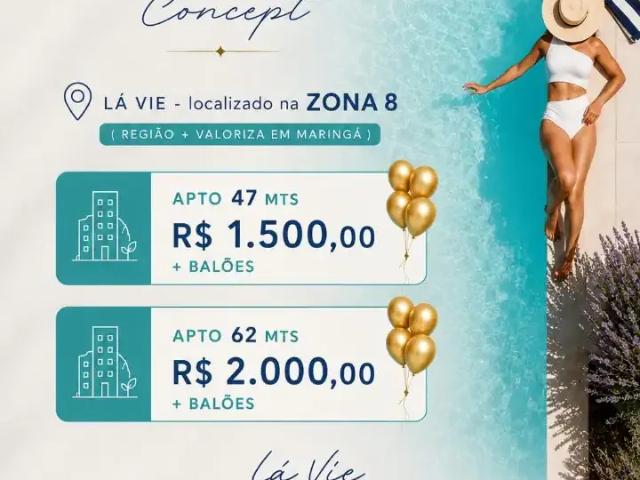 Apartamento para Venda em Maringá/PR Zona 08 1 Quartos