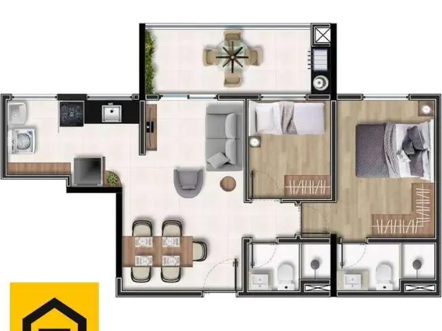 Apartamento para Venda em Mauá/SP Vila Bocaina 2 Quartos