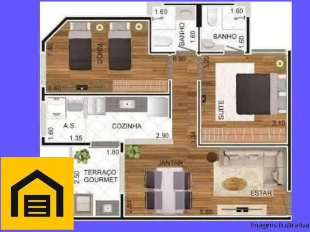Apartamento para Venda em Mauá/SP Parque São Vicente 2 Quartos