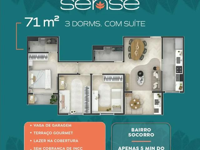Apartamento para Venda em Mogi das Cruzes/SP Jardim Armênia 3 Quartos