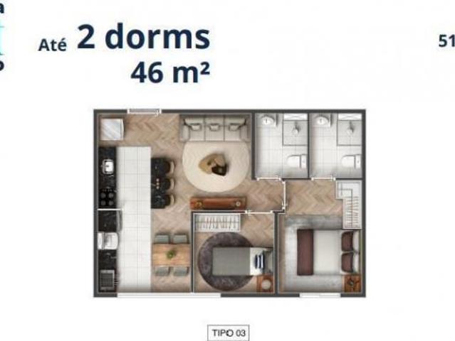 Apartamento para Venda em Mogi das Cruzes/SP 2 Dorm. 46 m2 Área Útil