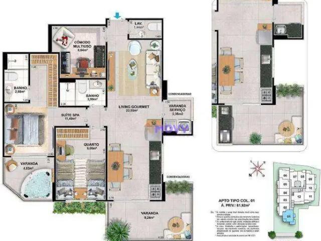 Apartamento para Venda em Niterói/RJ Santa Rosa 2 Quartos