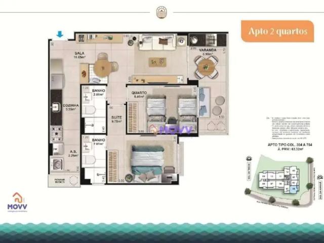 Apartamento para Venda em Niterói/RJ Santo Antônio 2 Quartos