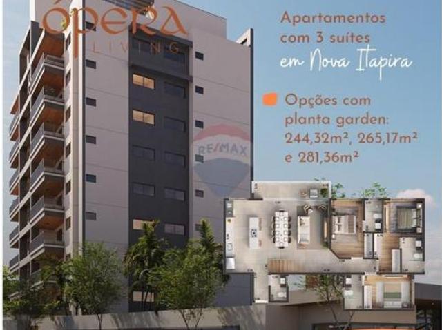 Apartamento para venda em Nova Itapira de 94.59m² com 3 Quartos, 1 Suite e 2 Garagens