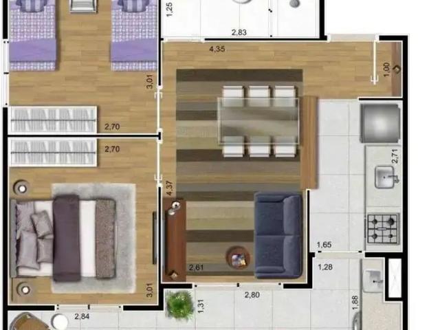 Apartamento para Venda em Osasco/SP Centro 2 Quartos