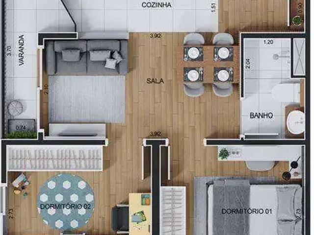 Apartamento para Venda em Osasco/SP Jaguaribe 2 Quartos
