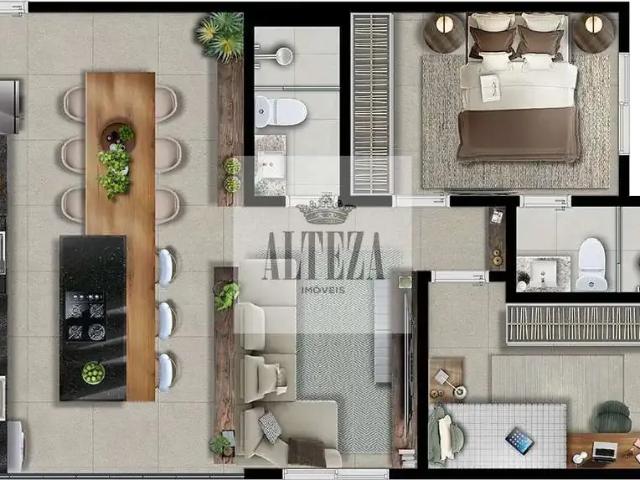 Apartamento para Venda em Atibaia/SP Atibaia Jardim 2 Quartos