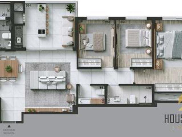 Apartamento para venda em Ahú de 128.00m² com 3 Quartos, 1 Suite e 2 Garagens