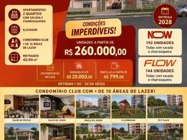Apartamento para Venda em Araucária/PR Capela Velha 1 Quartos