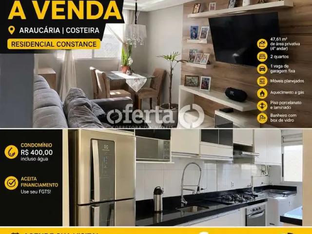 Apartamento para Venda em Araucária/PR Costeira 2 Quartos